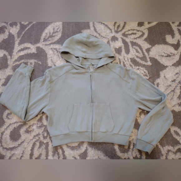 SKIMS | Tops | Skims Waffle Hoodie In A Sage Green | Poshmark